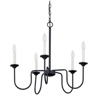 Barker 5-Light Metal Chandelier, Black - Bed Bath & Beyond - 42202540