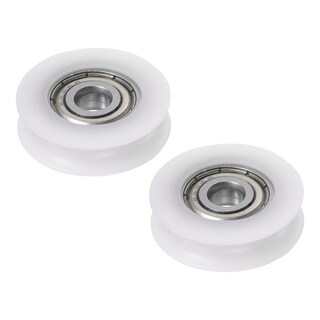 2pcs Deep U Groove Bearing Nylon Guide Roller Pulley Wheel 5x24x7mm ...