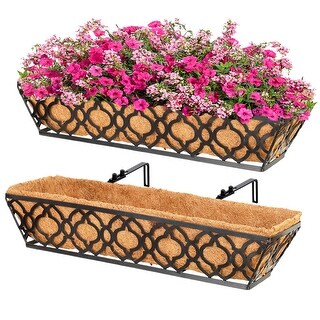 2pcs 24 Inch Window Deck with Coco Liner, 24" Window Boxes Horse Trough ...