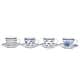 STP Goods 8.8 fl oz Vintage Blue Tea Coffee Cup & Saucer Set of 4 - Bed ...