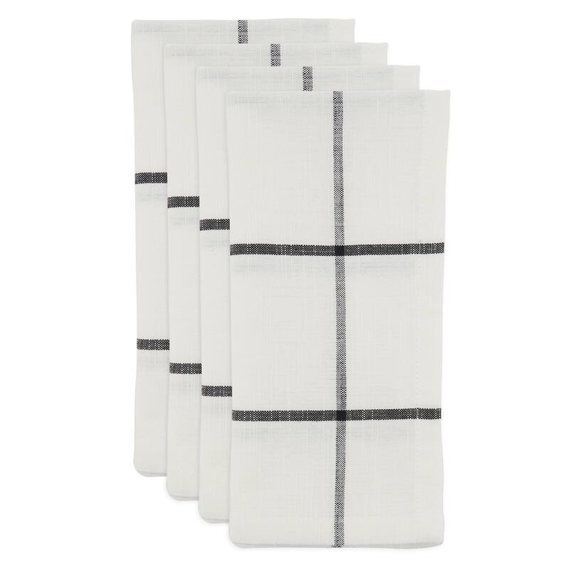 Cotton Table Napkins With Simple Plaid Design (Set of 4) - On Sale ...