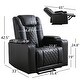 Leather Electric Power Recliner Chair with USB Ports and Cup Holders ...