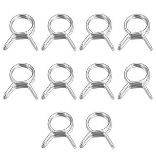 Double Wire Spring Hose Clamp, 20pcs 304 Stainless Steel 7mm Spring ...