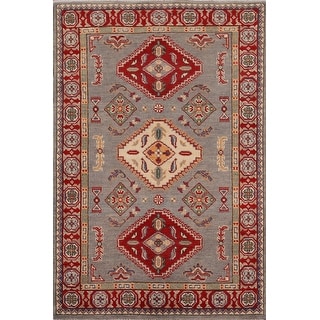 Geometric Kazak Oriental Accent Rug Handmade Entryway Wool Carpet - 3'3 ...