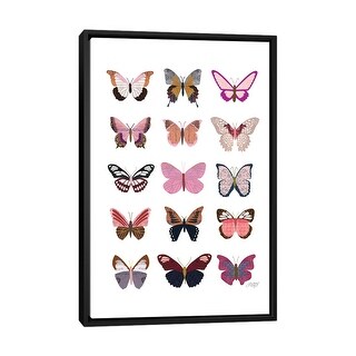 iCanvas "Pink Butterflies Collage" by LindseyKayCo Framed - Bed Bath ...