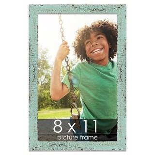 8x11 Shabby Chic / Farmhouse Green Wood Picture Frame - UV Acrylic ...