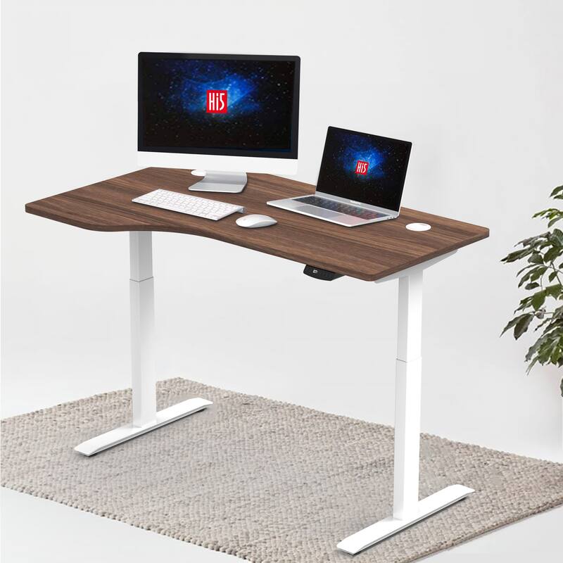 Hi5 L-Shaped Electric Height Adjustable Left Handed standing desk for ...