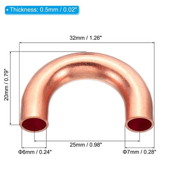 4pcs 7mm OD 32x20mm Elbow Copper Pipe Fitting Plumbing Sweat Solder ...