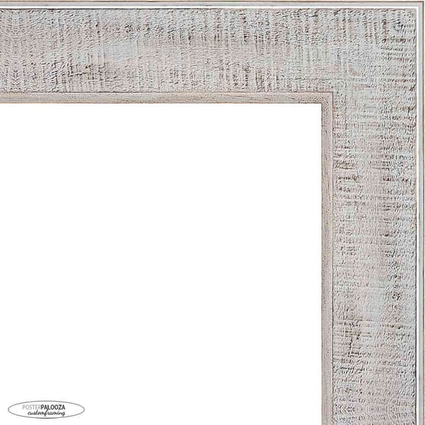 16x12 Distressed/Aged White Complete Wood Picture Frame with UV Acrylic ...