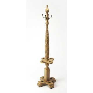 Butler Haywood Driftwood Wood and Brass Costumer - Bed Bath & Beyond ...