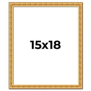 15x18 Frame Gold Real Wood Picture Frame Width 1 inches | Interior ...