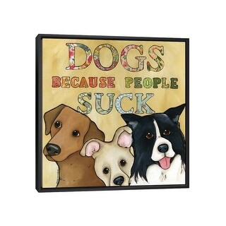 iCanvas "People Suck - Dogs" by Jamie Morath Framed Canvas Print - Bed ...