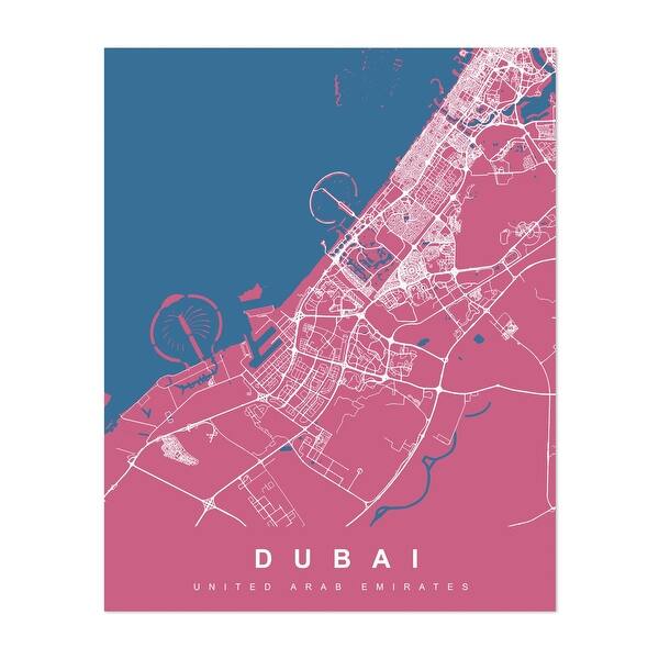 Dubai United Arab Emirates Maps Pattern Patterns Art Print/Poster - Bed ...