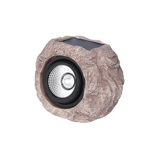 Solar Rock Lights for Pathway LED Garden Spotlight Waterproof - Brown ...
