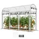 Outsunny Walk-in Tunnel Greenhouse, 10' x 3' x 6.5' Hoop House ...
