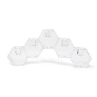 5 Crystal Hexagon Cluster Candle Holder - Bed Bath & Beyond - 42218174