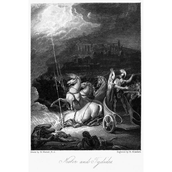 Homer The Iliad. /Nthe Chariot Of Nestor And Tydides (Also Known As ...