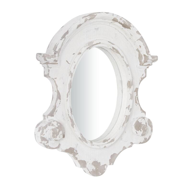 White or Cream Fiberglass Distressed Antique Arched Oval Scroll Room ...