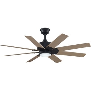 Fanimation Levon Custom 52" 8 Blade LED Ceiling Fan with Remote - Bed ...