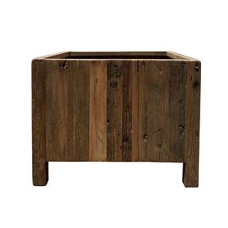 Small Square Wooden Planter - 23.5" - Brown - Bed Bath & Beyond - 42290867