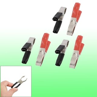30A 70mm Battery Test Clips Alligator Clamps Red Black 6Pcs Steel - Red ...