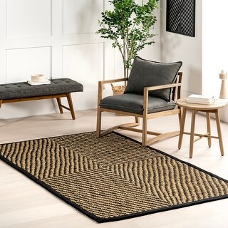 Nuloom Meara Geometric Striped Seagrass Area Rug. - Bed Bath & Beyond ...