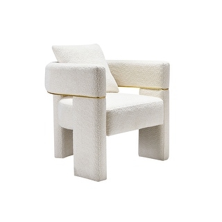 Living Room Accent Chair C-Shaped Frame Arm Chairs Fabric Armchair ...