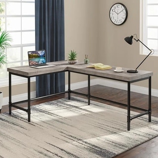 67 inch L-Shaped Desk Computer Corner Desk for Home Office - Bed Bath ...