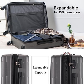 2 Piece Adjustable Telescoping Handle TSA Lock Camp Trunks - Bed Bath ...
