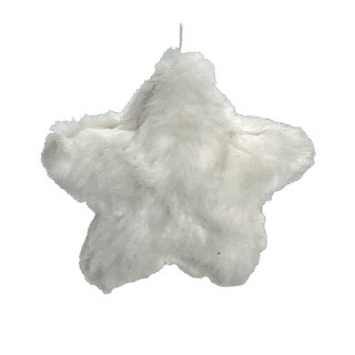 White Faux Fur Star Ornament - Bed Bath & Beyond - 40374399