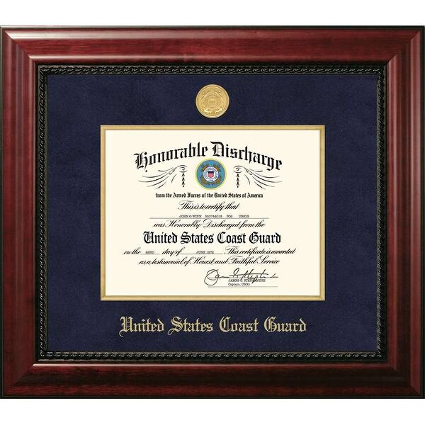 Patriot Frames Coast Guard 8.5x11 Discharge Executive Frame with Gold ...