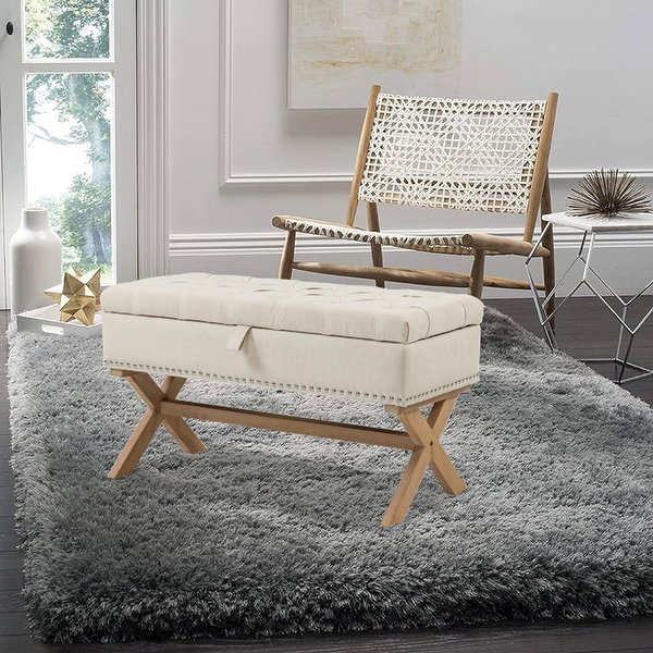 Burlap ottoman store