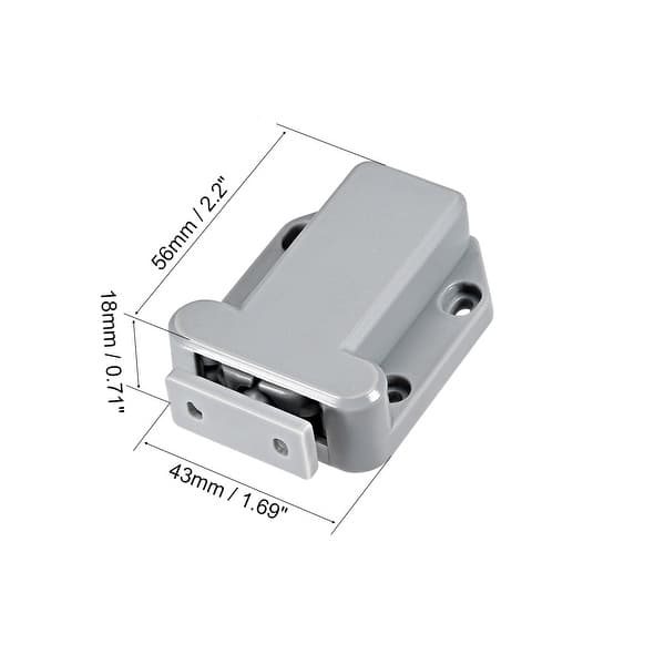 Push Open Latch Rebound Self-Locking Door Touch Catch Lock Gray 4pcs ...