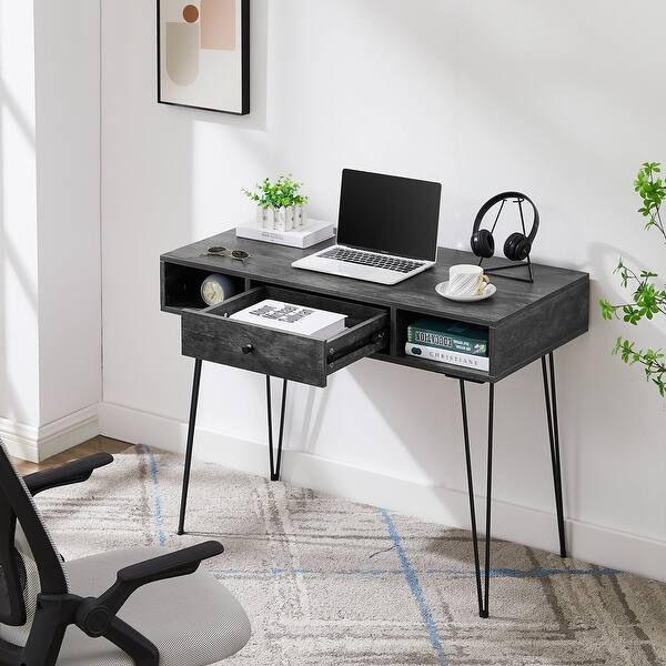 VECELO Modern Writing/Computer Desk with Storage Drawer - Bed Bath ...