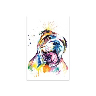 Bulldog Print On Acrylic Glass by Weekday Best - Bed Bath & Beyond ...