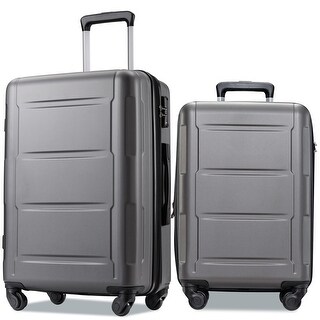 Featherweight 2 Piece Luggage Set ABS Suitcases w/ TSA Lock - Bed Bath ...