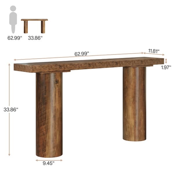 63" Long Bar Table, Easy Assembly - Brown - Bed Bath & Beyond - 41908194