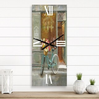 Designart 'Paris French Flowershop' Traditional Large Wall Clock - Bed ...