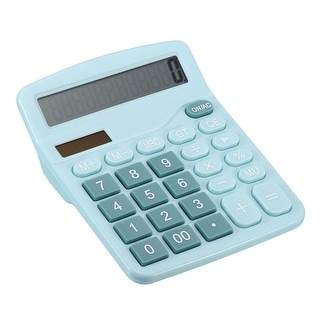 Desk Calculator 12 Digits Large LCD Display Electronic Calculator Blue - Bed Bath & Beyond ...