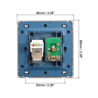 RJ45 CAT6 Socket TV Wall Plate Outlet White for Home Office - Bed Bath ...