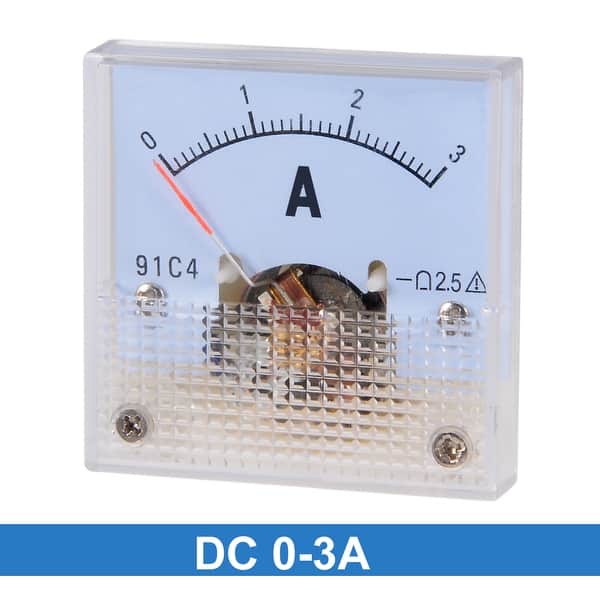 91C4-A Analog Current Panel Meter DC 3A Ammeter for Circuit Testing 1 ...