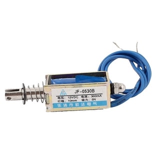 JF-0530B DC 12V 300mA 5N/10mm Pull Push Type Open Frame Solenoid ...