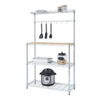 TRINITY EcoStorage® 5-Tier 18x18x56.5 Commercial Square Rack w/ Wheels ...