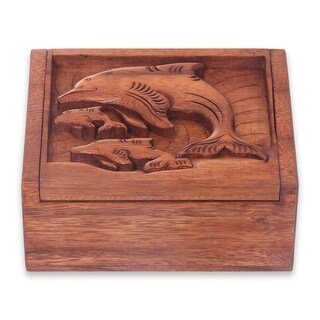 Novica Handmade Lovina Beach Dolphins Wood Box - Bed Bath & Beyond ...