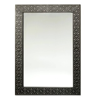Handmade Black African Prince Mirror (Ghana) - Bed Bath & Beyond - 23115345