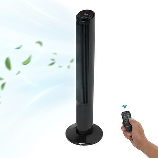 40 Inch Bladeless 70 Degree Oscillating Tower Fan with Insertable ...