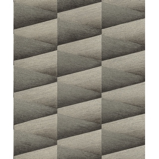 Geometrics Kent Shae Dark Grey Geo 33 ft L X 20.9 in W Wallpaper. - Bed ...