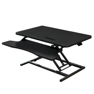 Black Standing Desk With Height Adjustable Desk - Bed Bath & Beyond ...