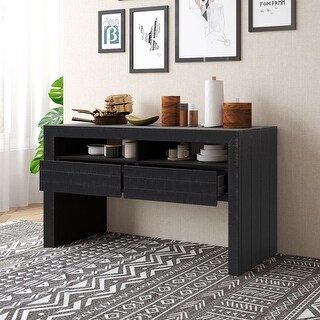 Dark Gray Open Storage Console Tables Self Storage Cabinets Sideboards ...