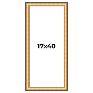 17x40 Frame Gold Plein Aire Solid Wood Picture Frame Width 2 Inches ...
